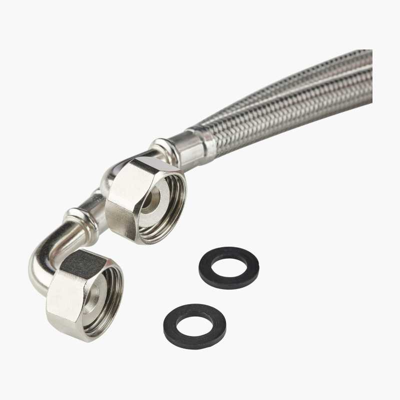 Connection hose, angled 1/2" x angled 1/2", 1500 mm - Biltema.no