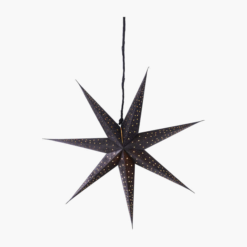 Dark Grey Christmas Star, 60 cm - Biltema.no