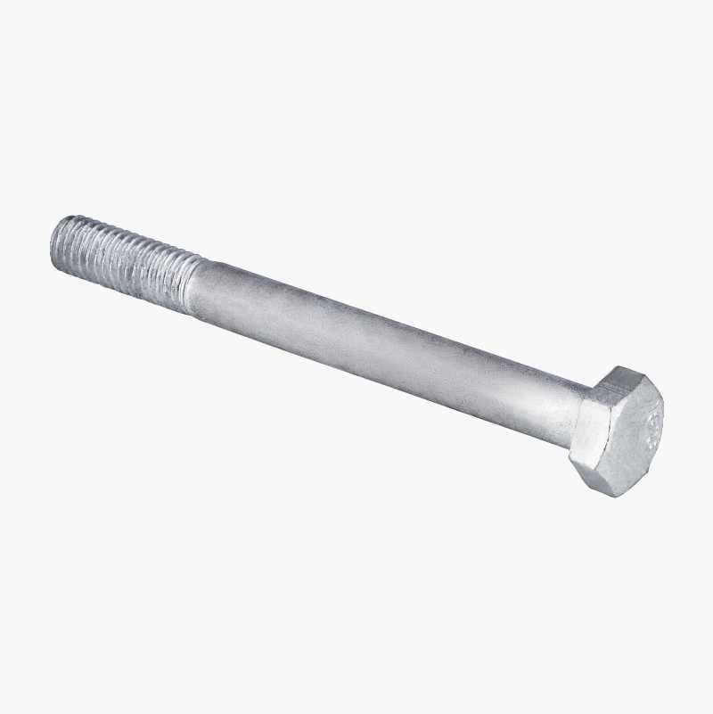 Hexagonal screw M10 x 100 mm, hot-dip galvanised, 5 pcs - Biltema.no