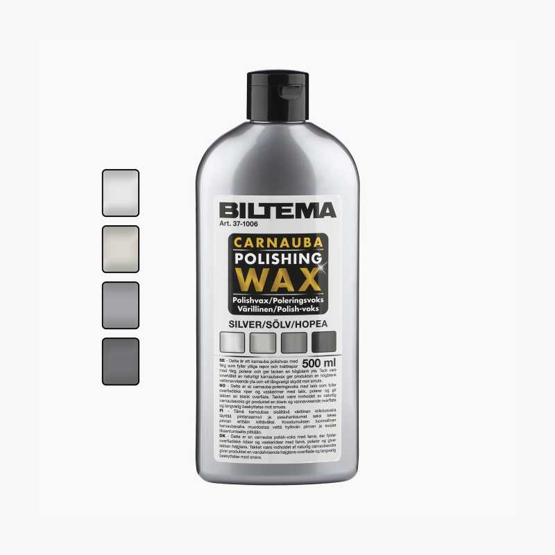Polish-voks med farve, sølv, 500 ml - Biltema.dk
