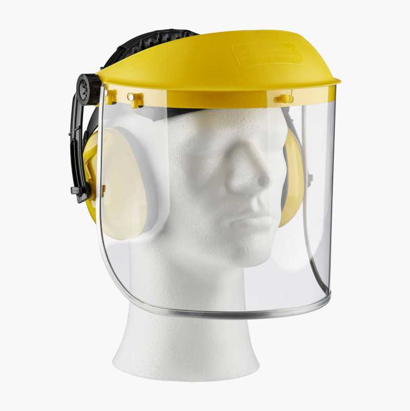 Face shield with visor and hearing protection - Biltema.se