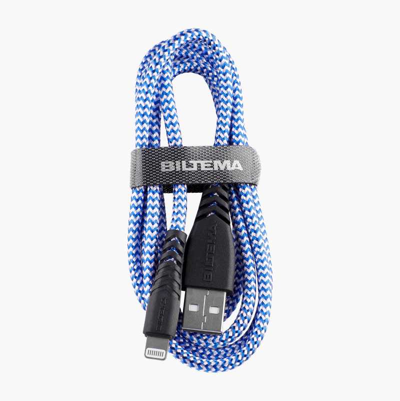 USB lade-/sync-ledning med lightning-stik, 1 m - Biltema.dk