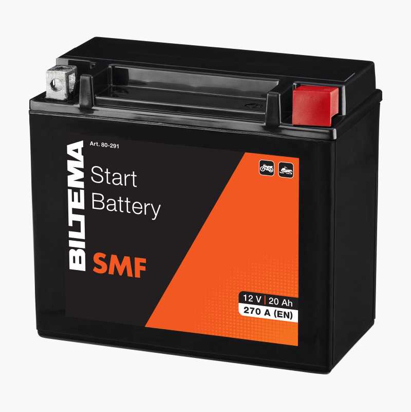 MC-batteri SMF, 12 V, 20 Ah, 175 x 87 x 156 mm - Biltema.dk