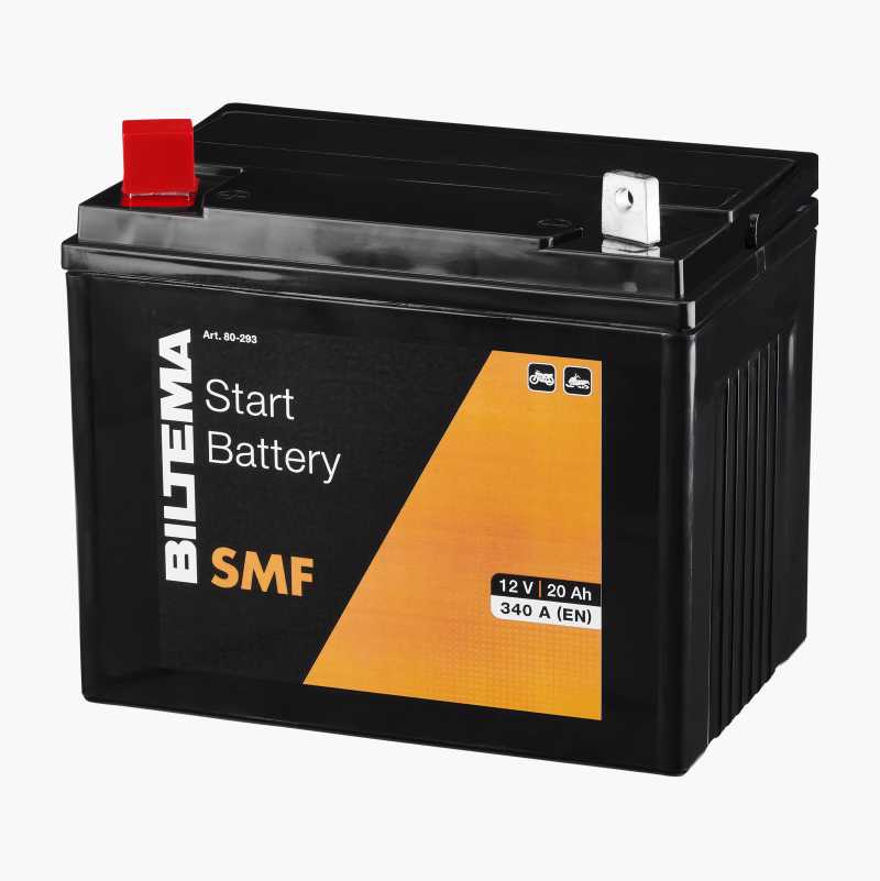 MC-batteri SMF, 12 V, 20 Ah, 197 x 130 x 175 mm - Biltema.no