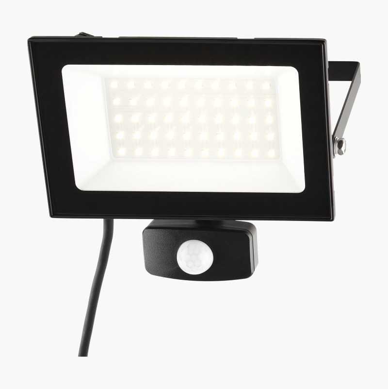 Floodlight, motion detector, LED, 5500 lm, 50 W, IP44 - Biltema.se