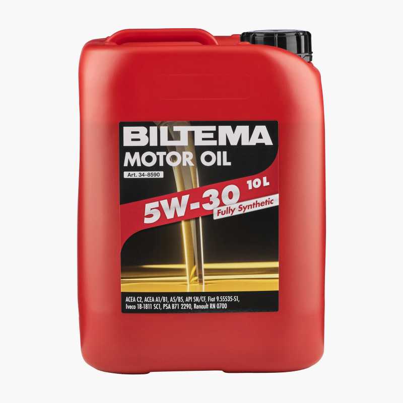 Helsyntetisk motorolja 5W-30, ACEA C2, A1/B1, A5/B5, 10 liter - Biltema.fi