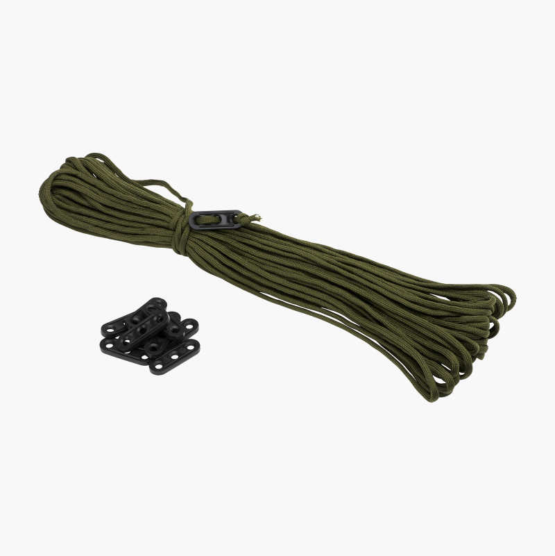 Tent line with tensioners, green - Biltema.fi