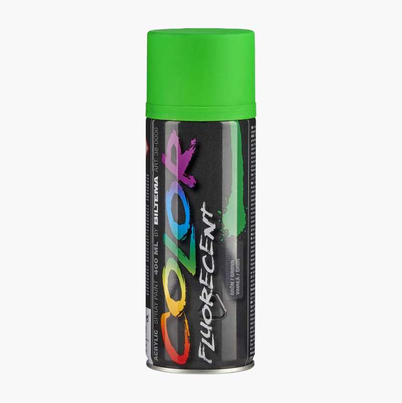 Spraypaint, fluorescent, green, 400 ml - Biltema.no