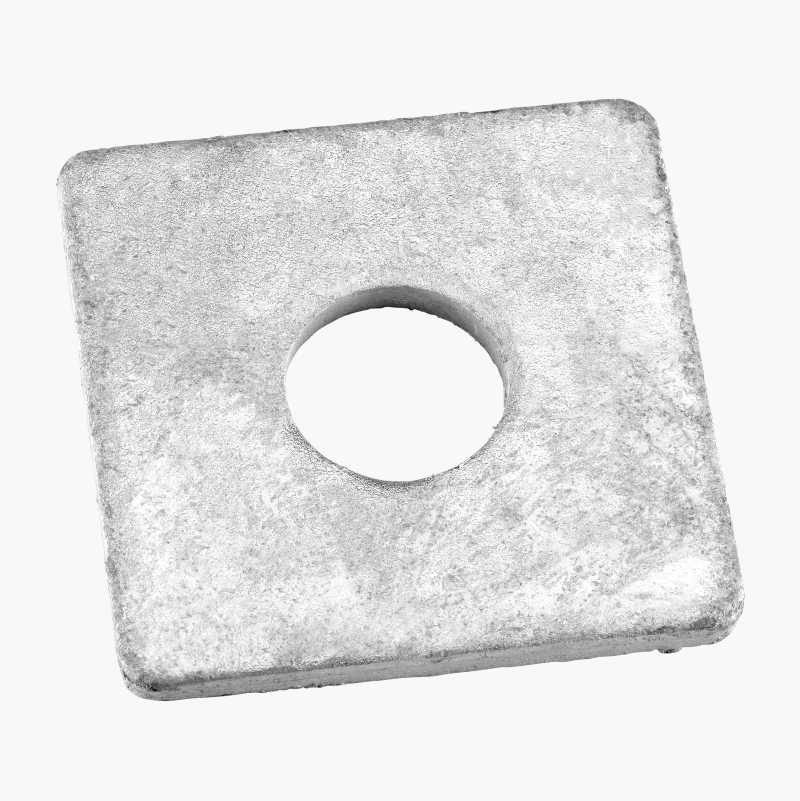 Square washer M17, 50 x 50 mm, hot-dip galvanised, 10 pcs - Biltema.dk