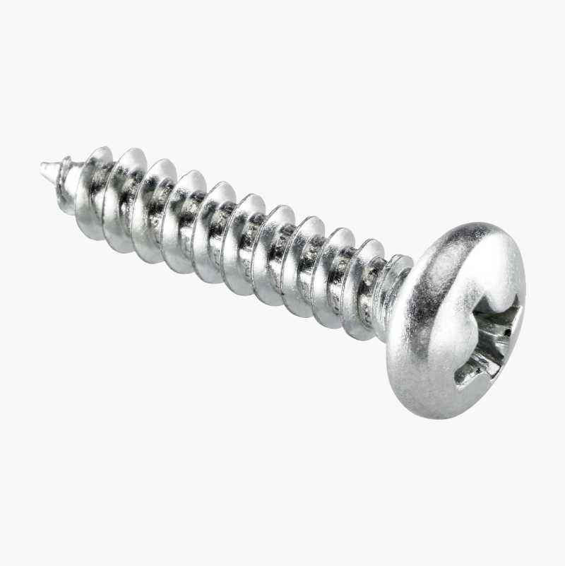 Sheet metal screw, round 4.2 x 19 mm, 100 pcs - Biltema.fi
