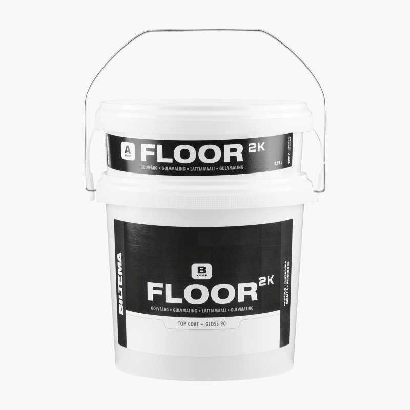 Floor paint FLOOR 2K, top coat, 4 kg - Biltema.no