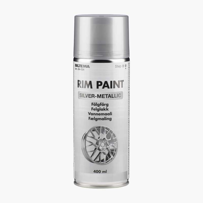 Rim paint, silver metallic, 400 ml - Biltema.dk