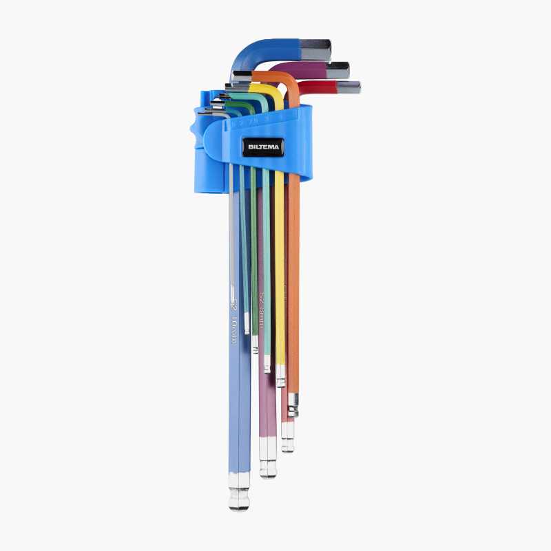 Allen keys, colour coded, 9 parts - Biltema.dk
