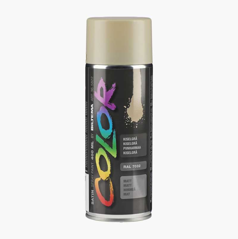 Spraymaling, Satin, Kiselgrå, 400 ml - Biltema.dk