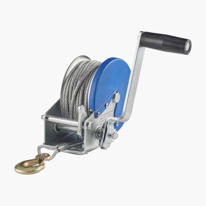 Winch, 590 kg, wire - Biltema.no