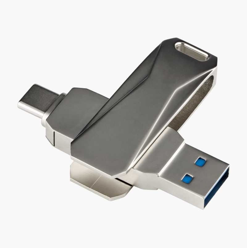 USB-muisti 3.1, tyyppi A + tyyppi C, 64 Gt - Biltema.fi