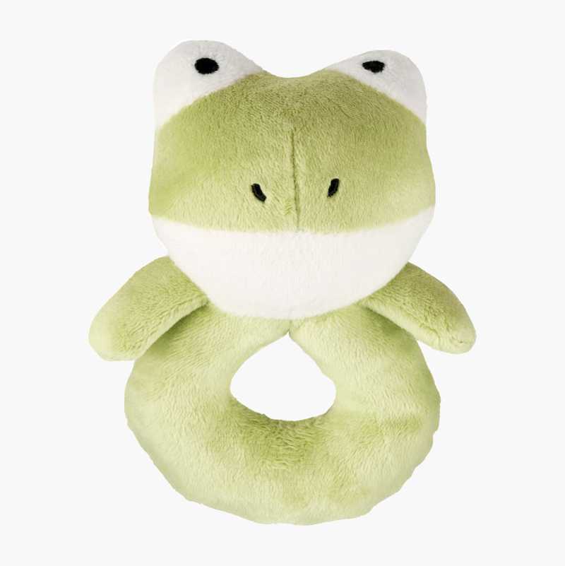 Rattle with round handle, frog - Biltema.no