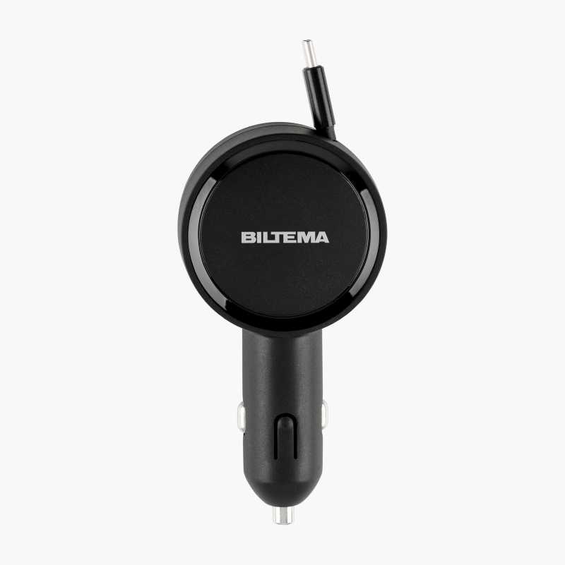 USB-laturi, sisäänvedettävä, 12/24 V - Biltema.fi