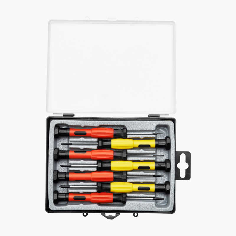 Precision slotted/Phillips screwdriver set, 7 parts - Biltema.dk