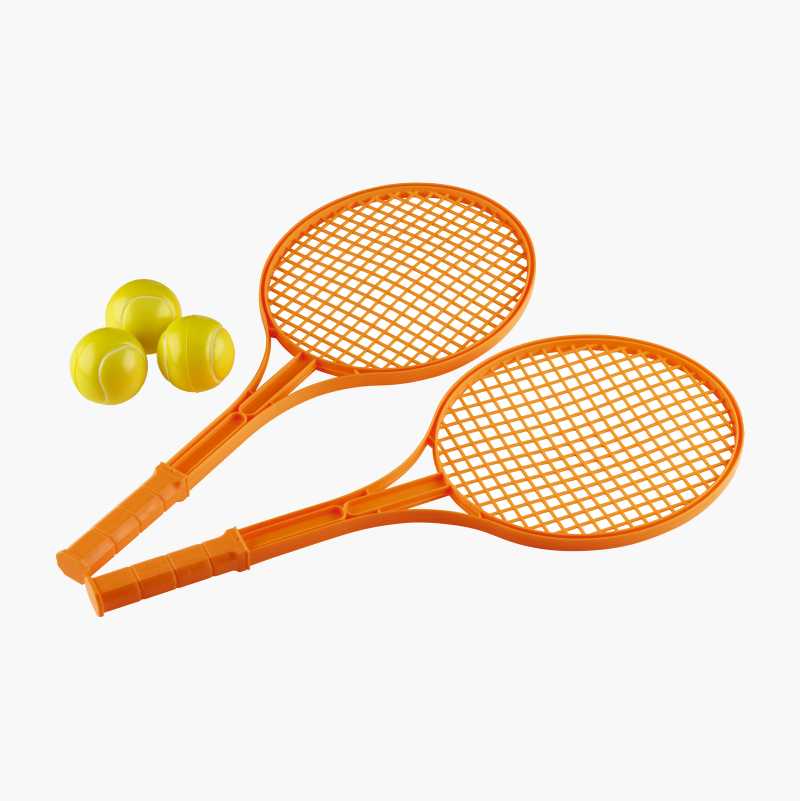 Soft tennis set, 2 rackets, 3 balls - Biltema.se