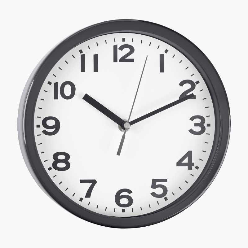Wall Clock, 25 cm, grey - Biltema.se