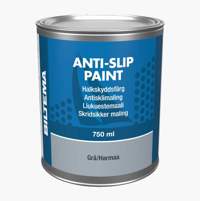 Anti-slip paint grey, 0.75 litre - Biltema.dk