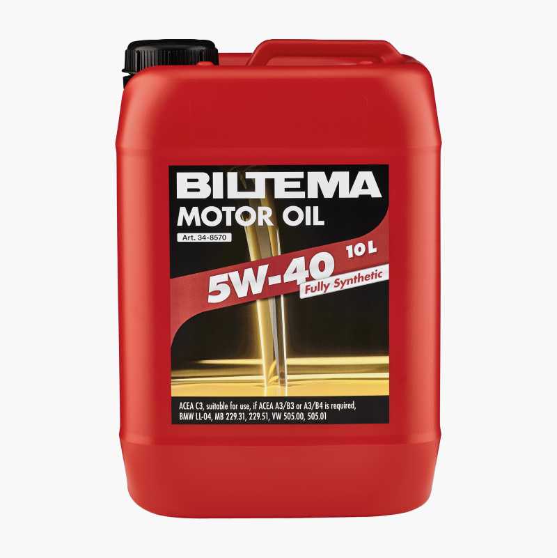 Fully synthetic motor oil 5W-40, ACEA C3, A3/B3, A3/B4, 10 litre ...