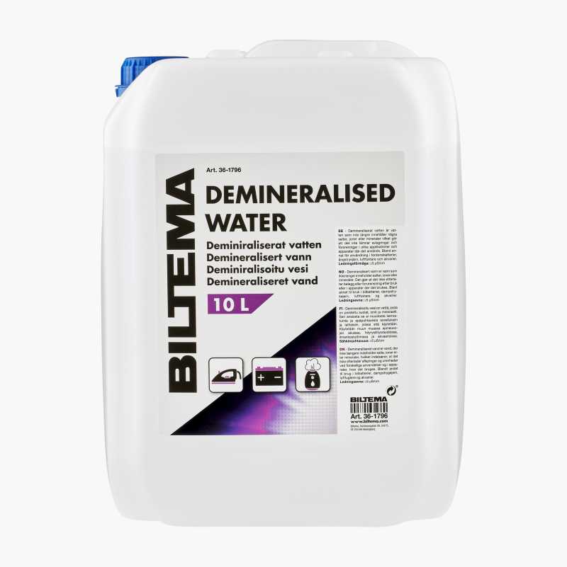 Demineralisert vann, 10 liter - Biltema.no