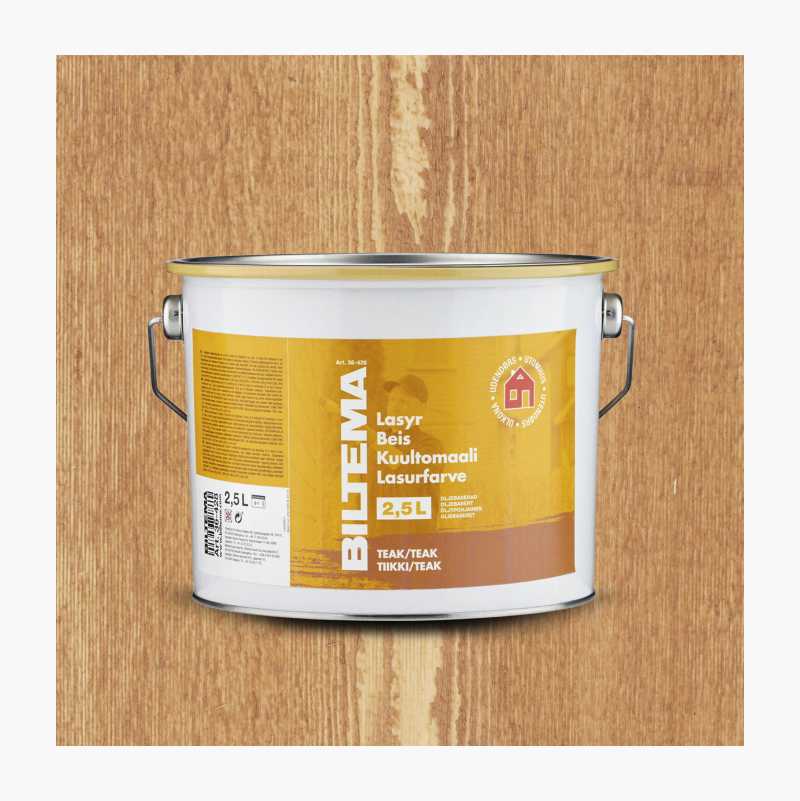 Glazing paint, teak, 2,5 litre - Biltema.no