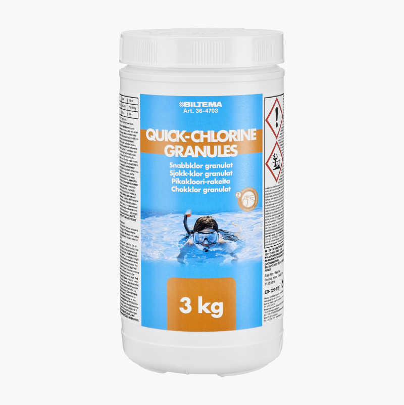 Quick-Chlorine Granules, 3 kg - Biltema.se