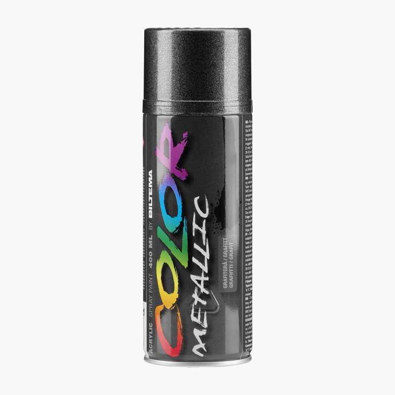 Spraypaint, metallic, graphite, 400 ml - Biltema.se