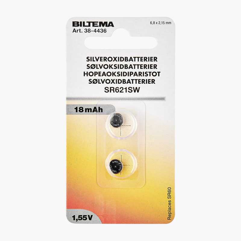 SR621SW Hopeaoksidiparisto, 2 kpl - Biltema.fi