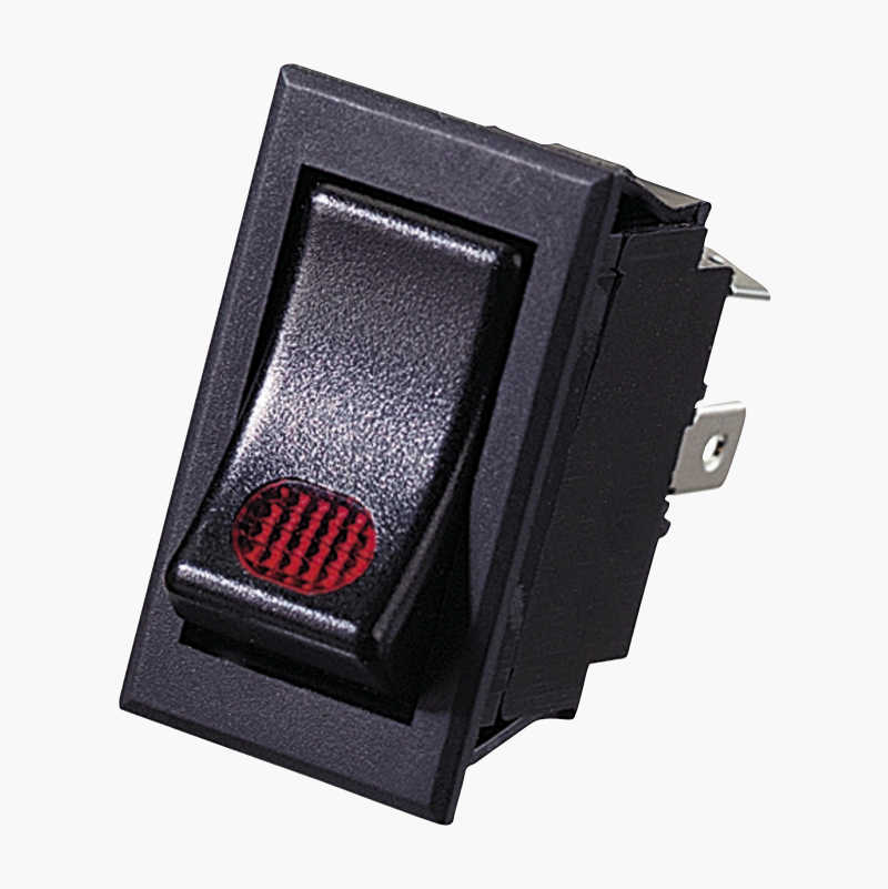Switch, indicator light, 12 V, 20 A - Biltema.se