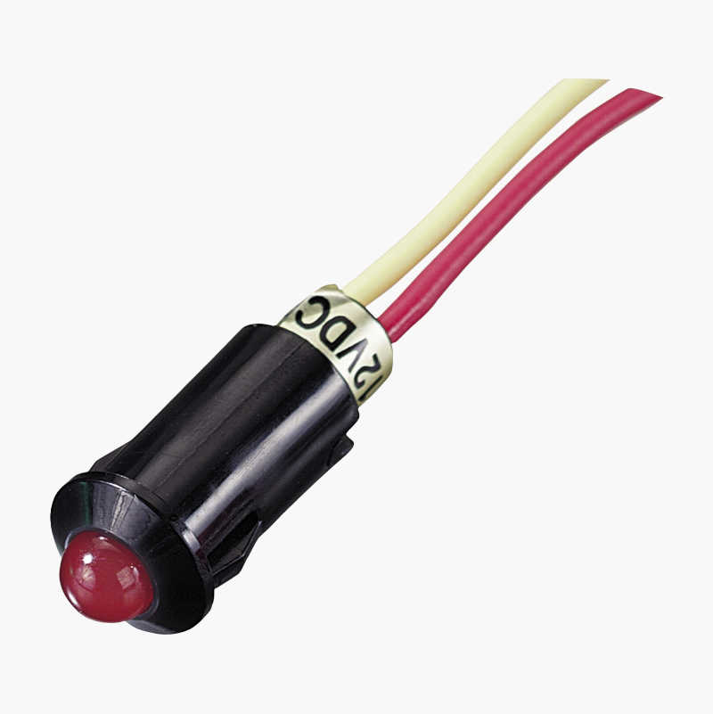 LED-indikatorlampa, röd, 12 V - Biltema.se