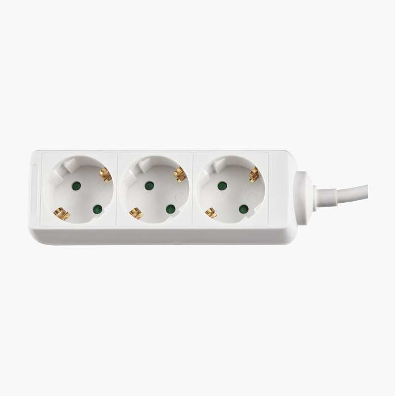 Multi-socket 3-way, white - Biltema.fi