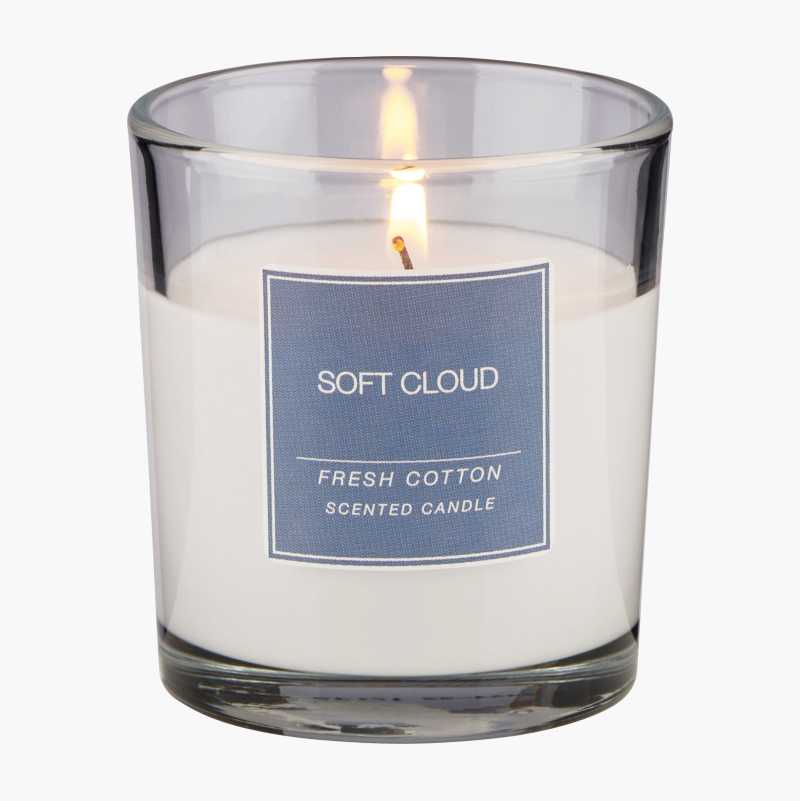 Scented candle in glass, cotton - Biltema.se