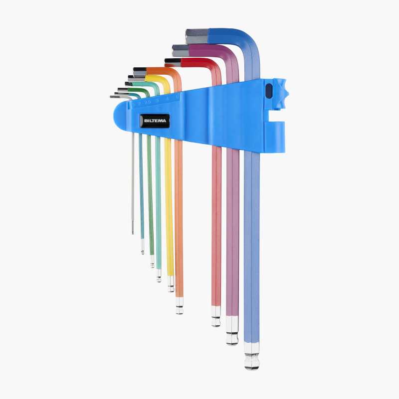 Allen keys, colour coded, 9 parts - Biltema.no