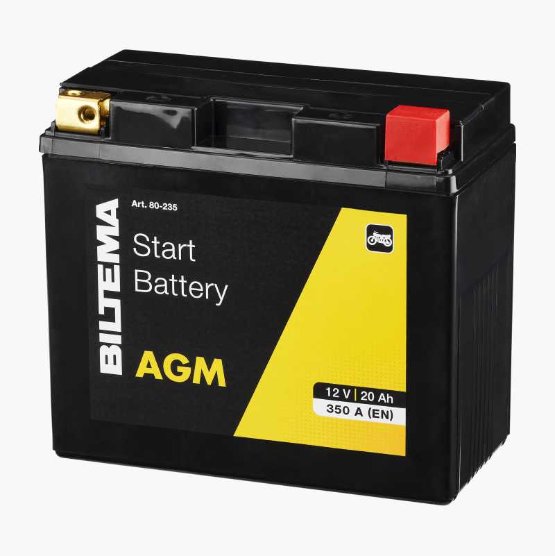 MC battery AGM, 12 V, 20 Ah, 175 x 87 x 155 mm - Biltema.dk