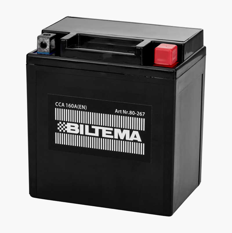 Motorcycle battery SMF, 12 V, 10 Ah, 135 x 90 x 145 mm - Biltema.fi