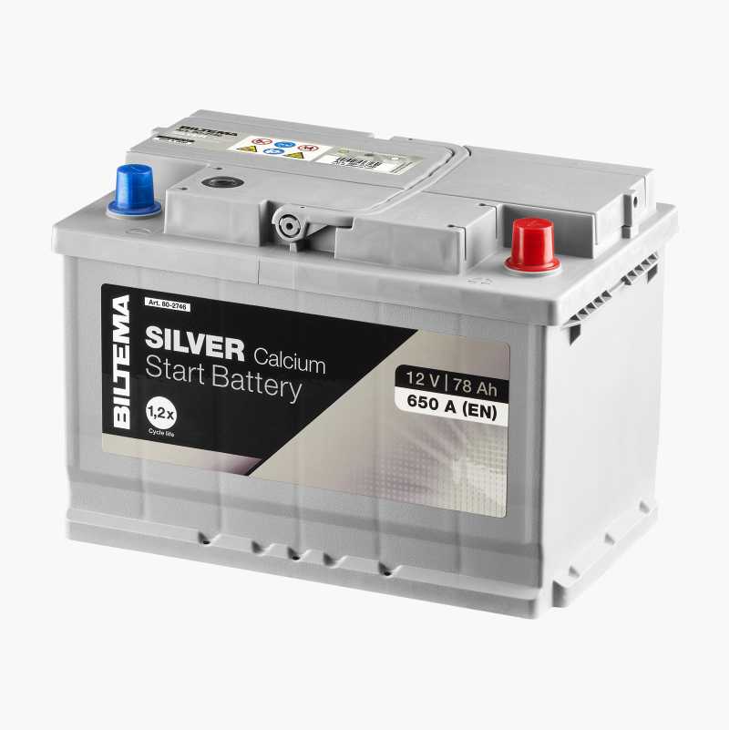 Startbatteri Silver, 12 V, 78 Ah - Biltema.se