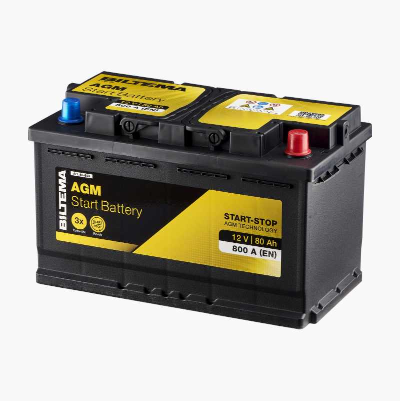 AGM Käynnistysakku, 12 V, 80 Ah - Biltema.fi