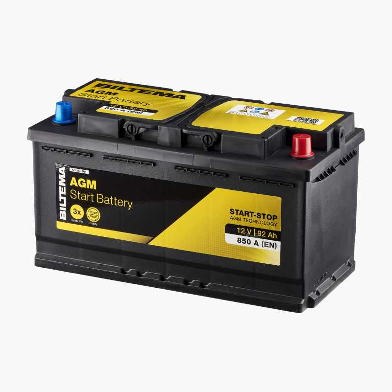 Käynnistysakku AGM, 12 V, 92 Ah - Biltema.fi