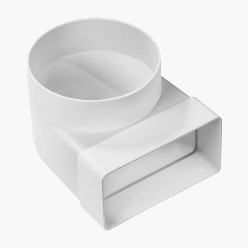 Elbow 90°, rectangular to round, ∅100 mm - Biltema.se