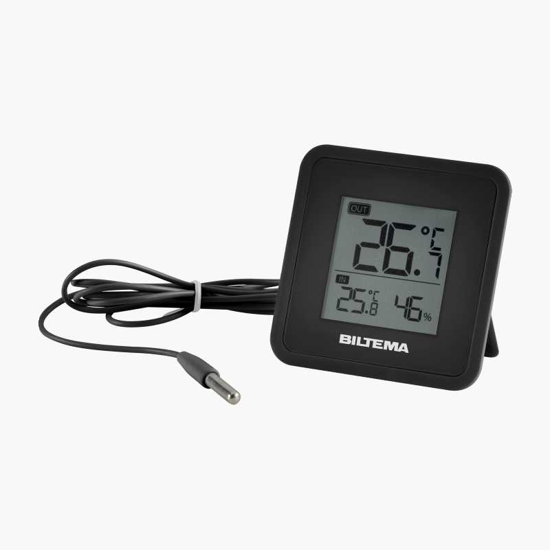 Termometer/hygrometer, inne/ute - Biltema.se