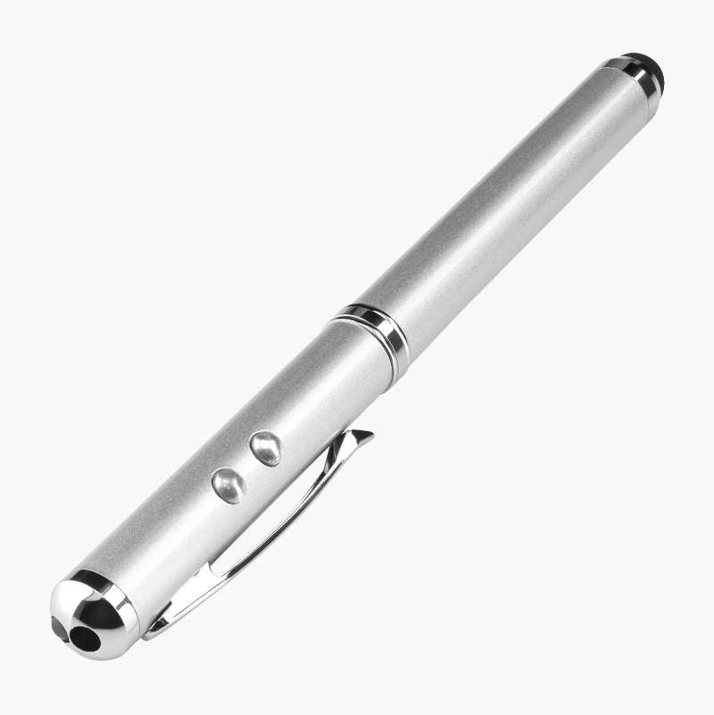 Touchscreen pen with laser, silver - Biltema.se