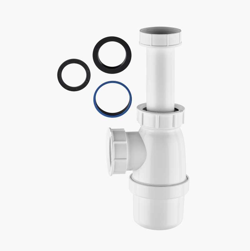 Water trap, side outlet, 1 ¼” (R32) x Ø 32/40 mm - Biltema.fi