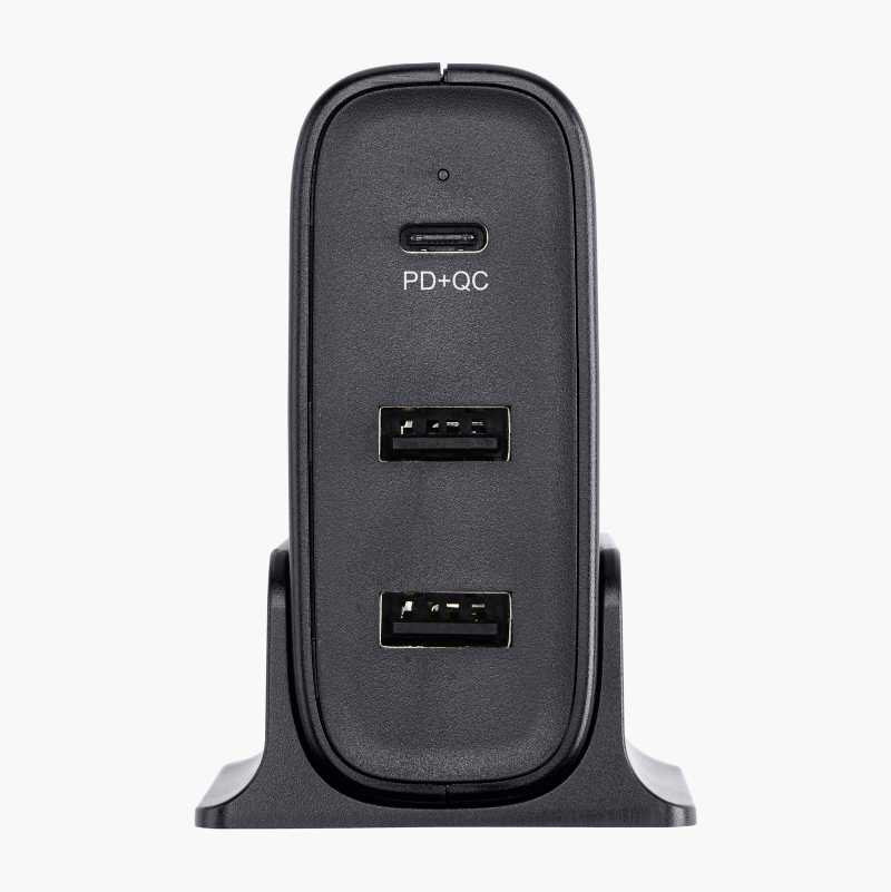 USB charging station with 3 ports, Types A & C, PD and QC 3.0, 39 W ...