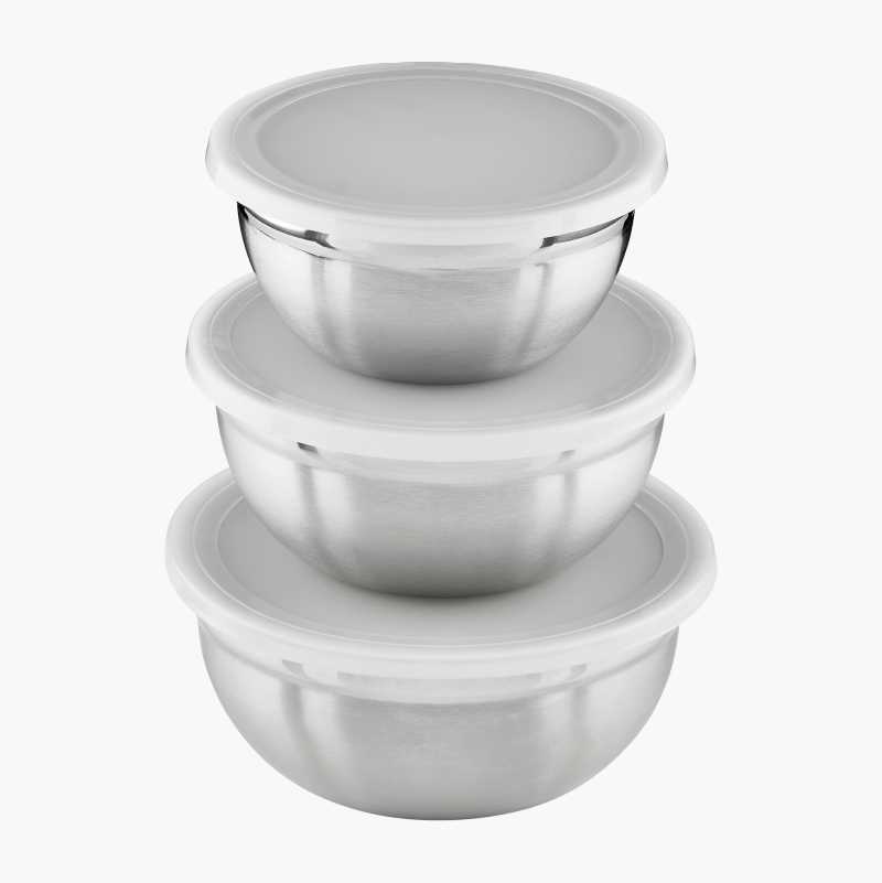 Rustfrie skåle, 3 stk. - Biltema.dk