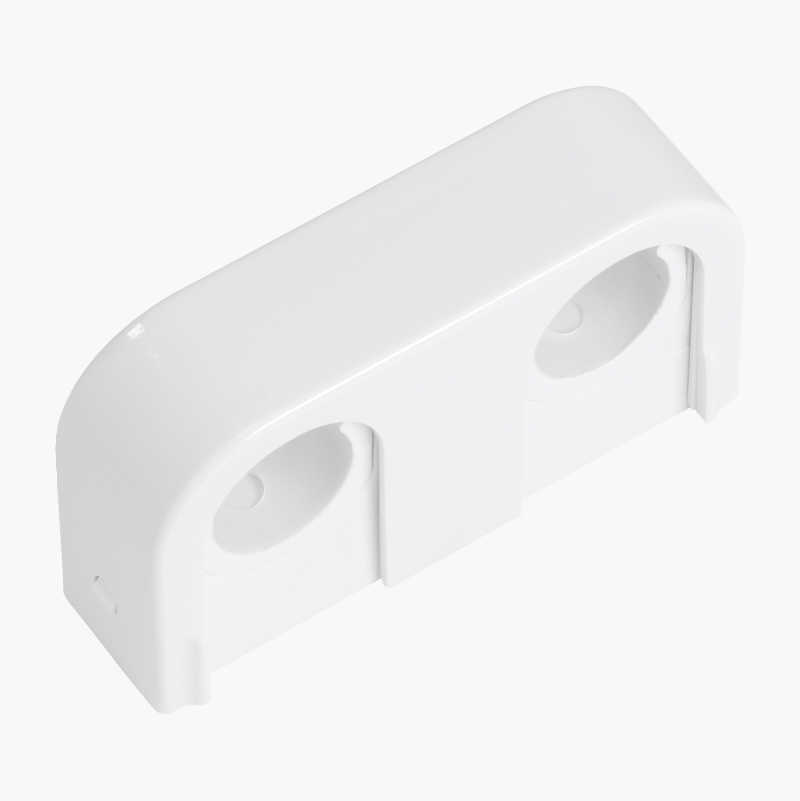 Pipe clamp CC40, white, 2 pcs - Biltema.no