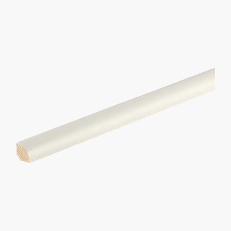 Quarter-round rod, white, 15 x 15 x 2400 mm - Biltema.dk